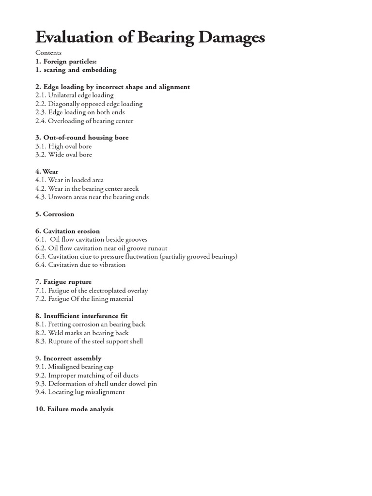 Evaluating Bearing Damage Causes | PDF | Wear | Bearing (Mechanical)