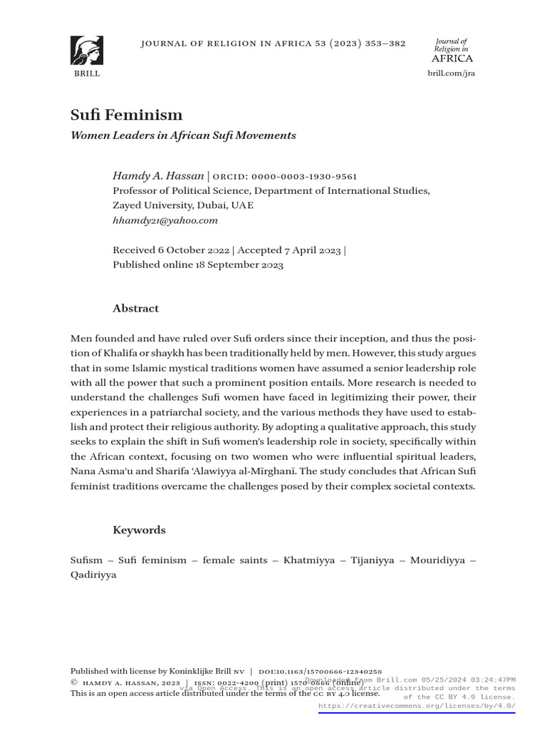 Jra Article p353 - 7 | PDF | Sufism | Feminism