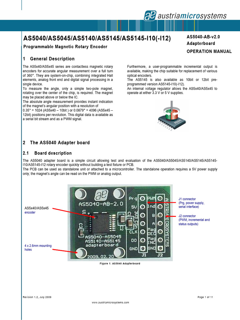 Programmable Magnetic Rotary Encoder | PDF | Electronics | Electronic ...