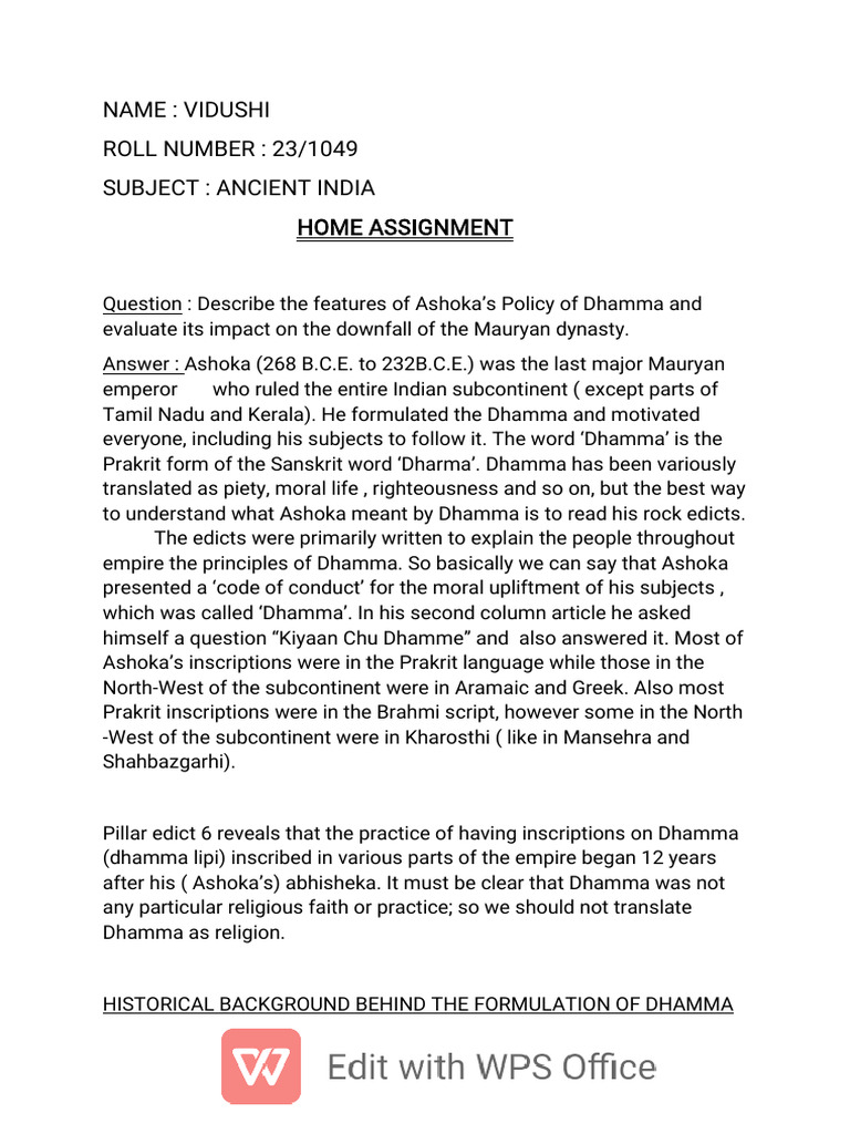 Ancient | PDF | Ashoka | Dharma