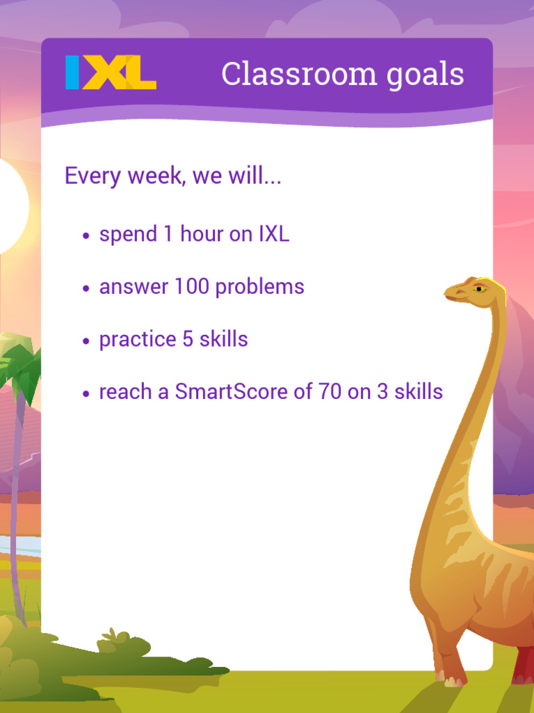 IXL Classroom Goals Poster Example | PDF