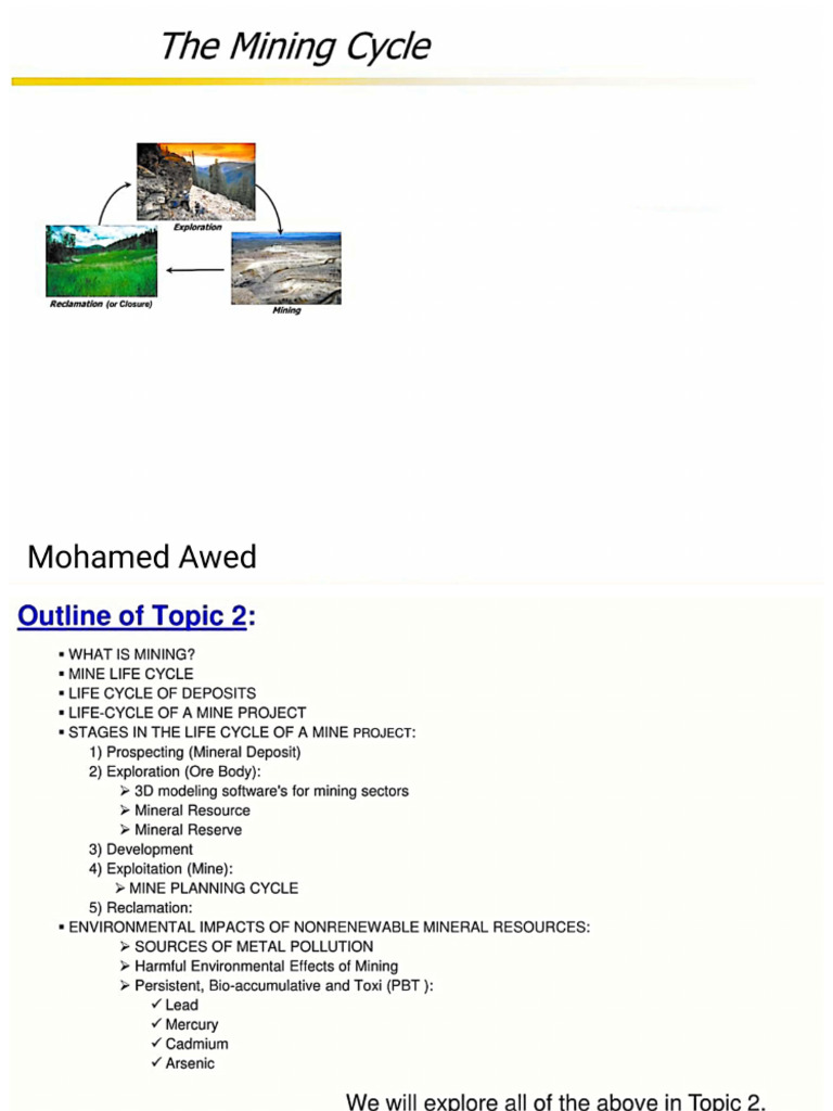 Mining Cycle | PDF