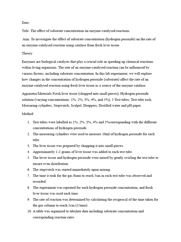 Enzymes Catalysed Reactions | PDF | Enzyme | Substrate (Chemistry)