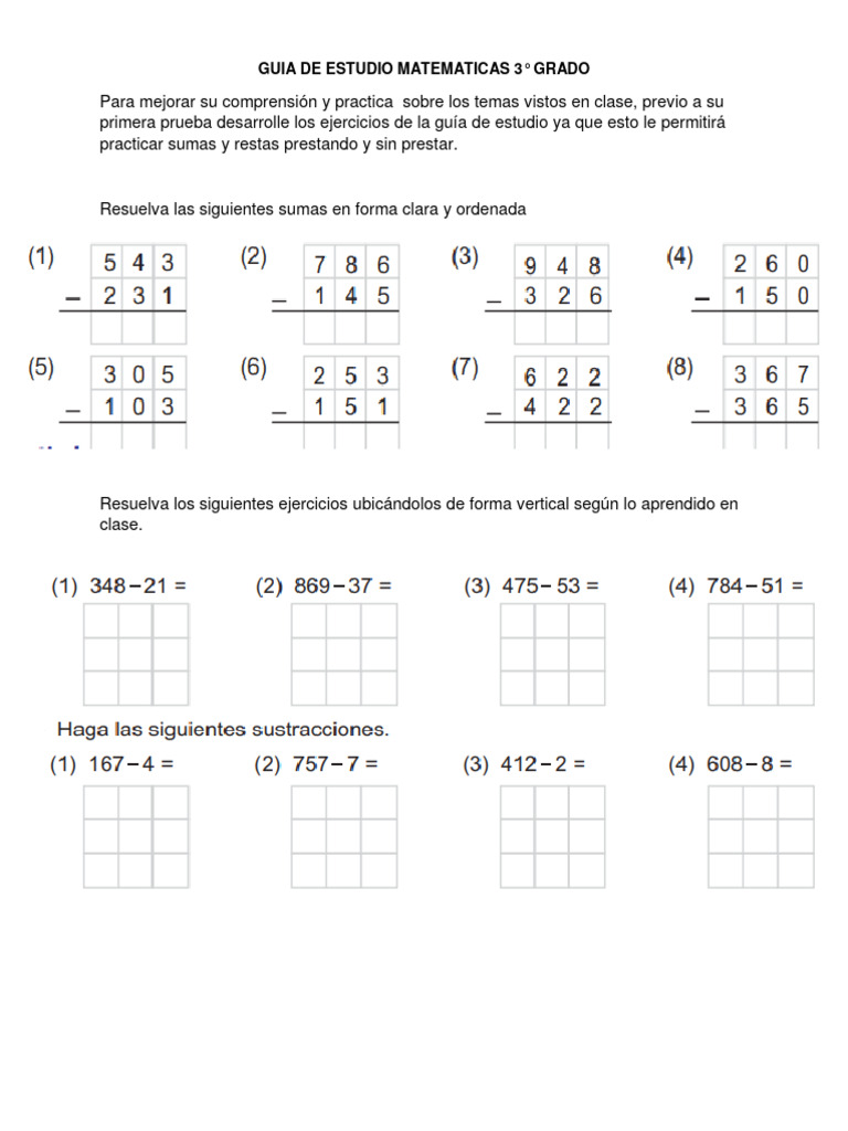 Guía de Estudio 3° Grado: Matemáticas y Más | PDF | Plantas | Color