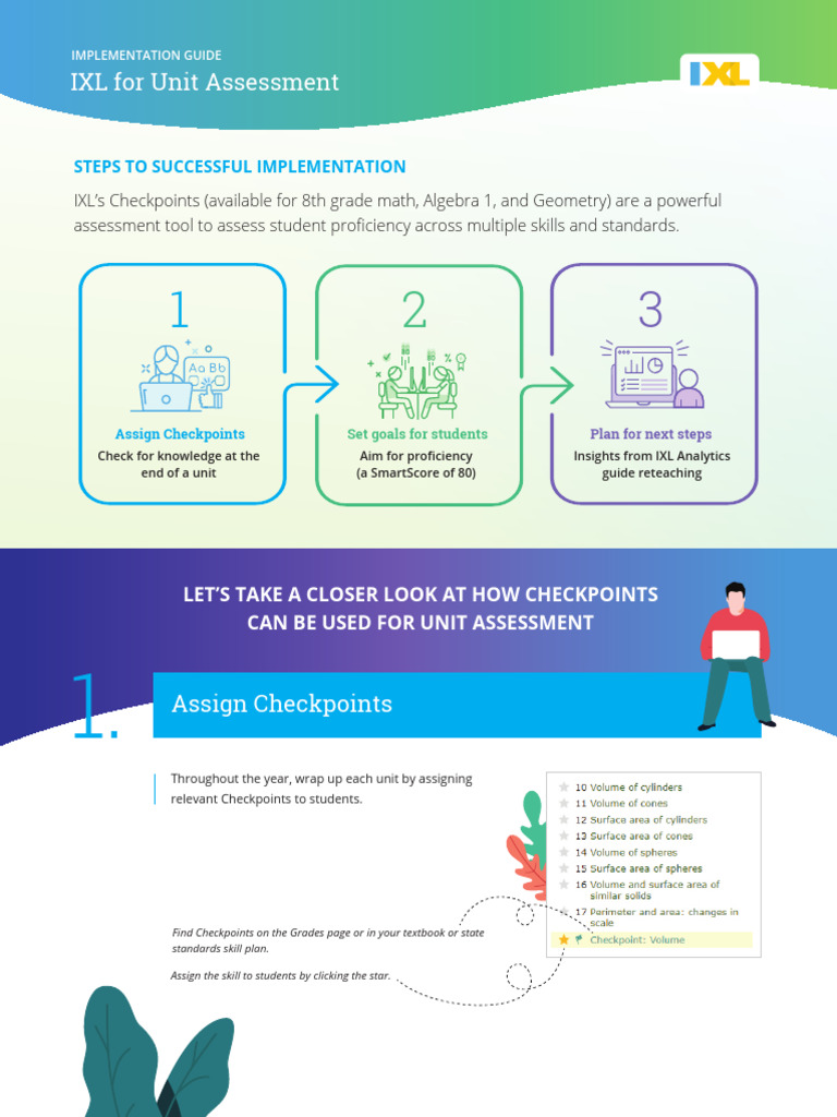 IXL For Unit Assessment Implementation Guide | PDF | Knowledge | Cognition