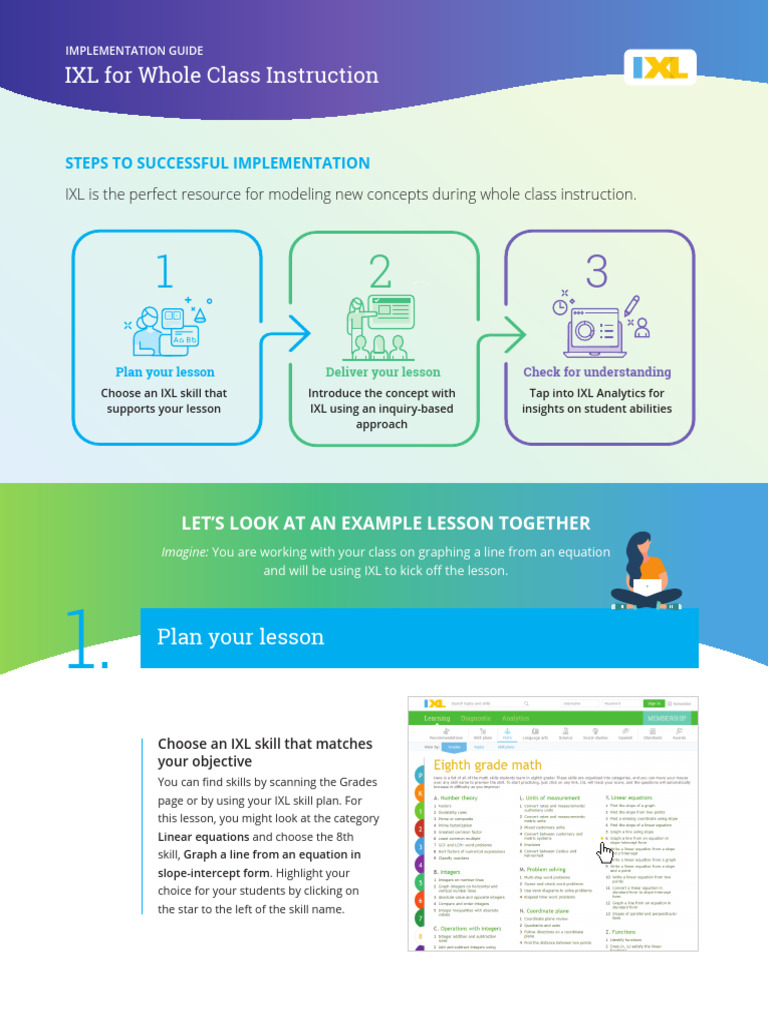 IXL For Whole Class Instruction Implementation Guide | PDF | Inquiry ...