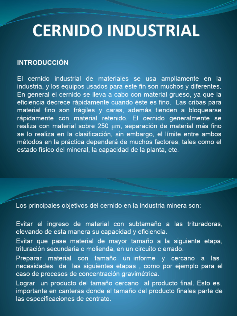 Cernido Industrial en Minería | PDF | Acero | Resistencia Eléctrica y ...