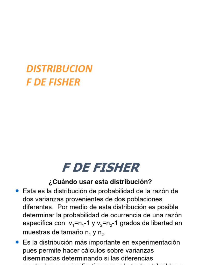 Distribucion F | PDF | Desviación Estándar | Teoría de probabilidad