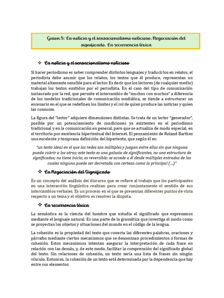 GUION 5 - Noveno Grado | PDF | Palabra | Oración (Lingüística)