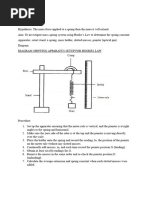 Hooke's Law Practical Experiment Guide | PDF