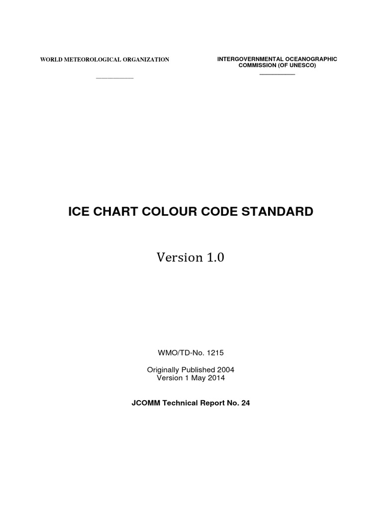 Ice Chart Colour Code Standard Guide | PDF | Sea Ice | Ice