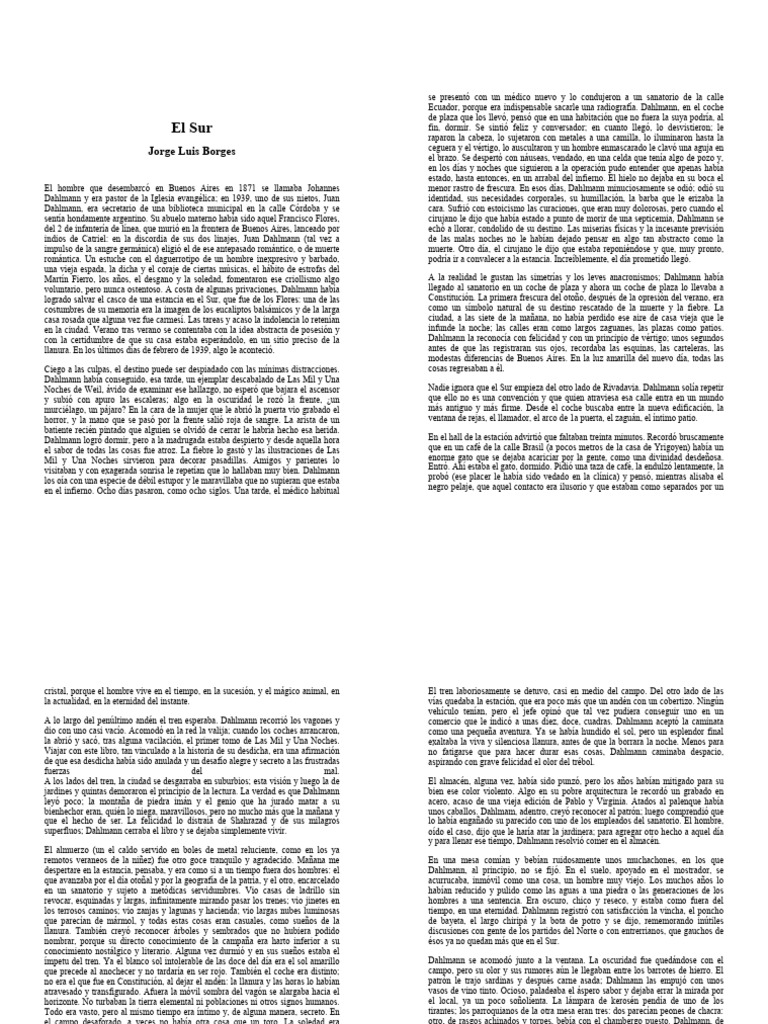 BORGES, JL - El Sur | PDF | Daga