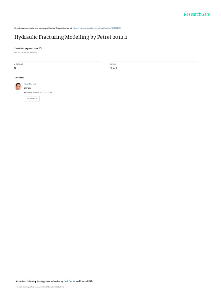 Hydraulic Fracturing | PDF | Reserved Word | Simulation