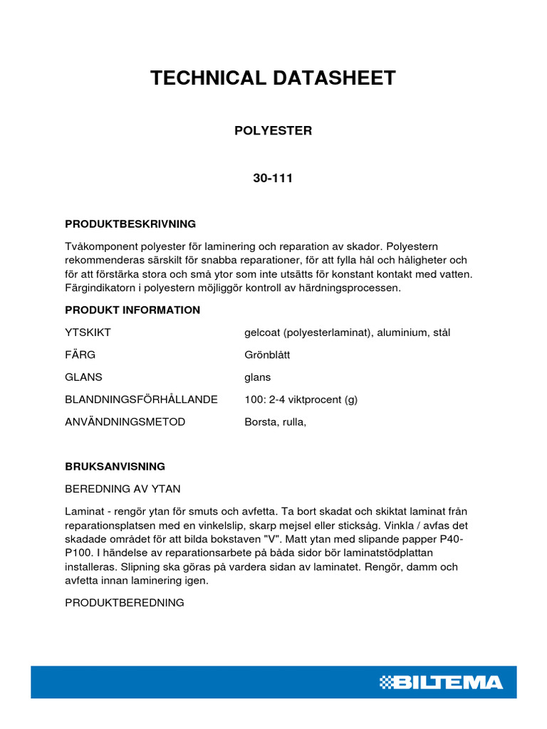 Tekniska Datablad | PDF