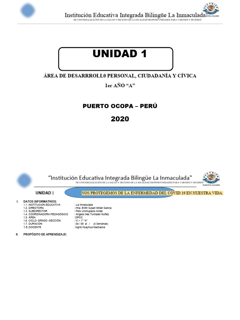 Unidades de Dpcc. | PDF | Aprendizaje | Adolescencia