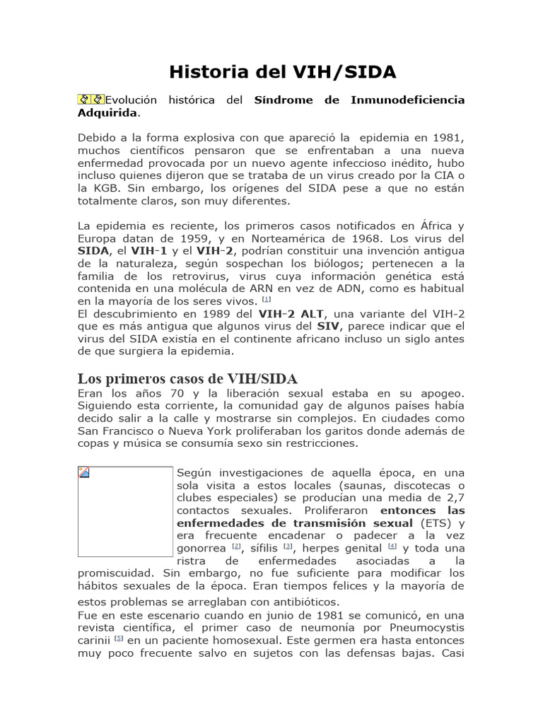 Historia Del VIH 2 | PDF | VIH / SIDA | VIH