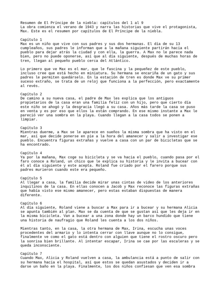 El Principe de La Niebla | PDF