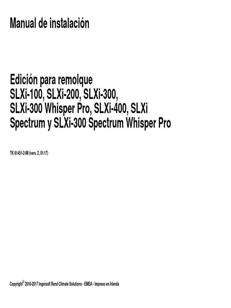 TK 61451-2-IM SLXi Single and Multi-Temperature Installation Manual Rev ...