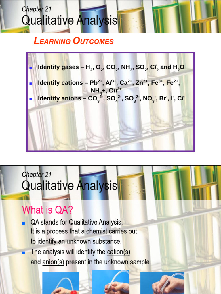 C21 Qualitative Analysis-1 | PDF | Precipitation (Chemistry) | Hydroxide