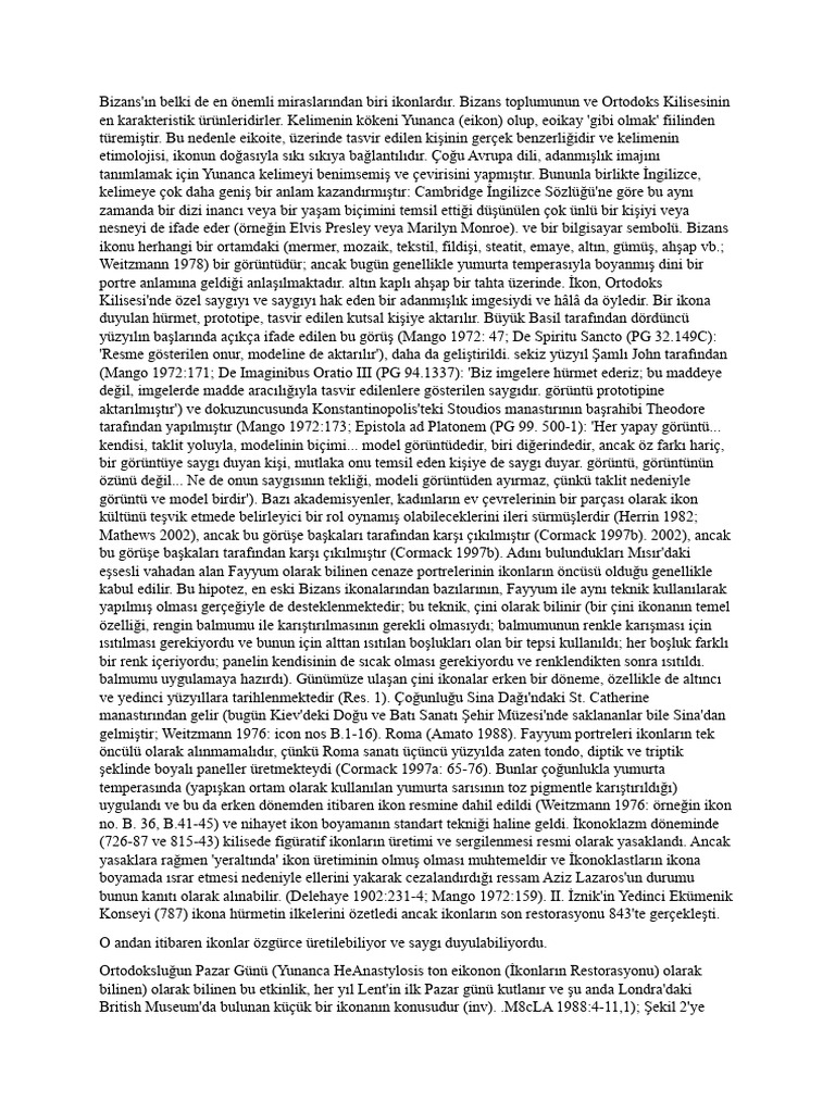 Bizans İKONA CEVİRİ | PDF