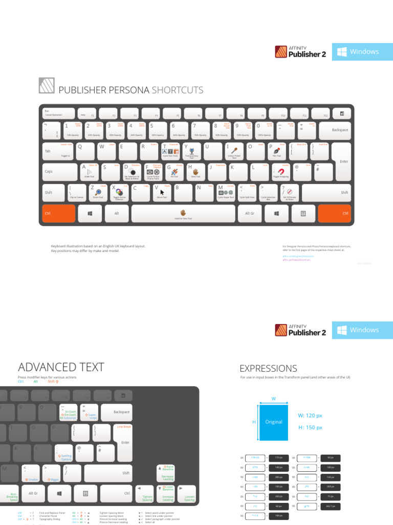 Affinity Publisher Shortcuts | PDF