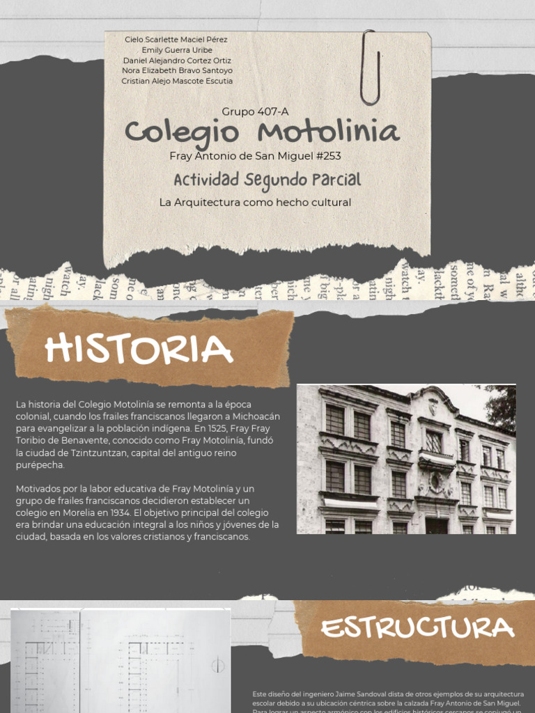 Historia y Arquitectura del Colegio Motolinia | PDF | Ventana | Columna