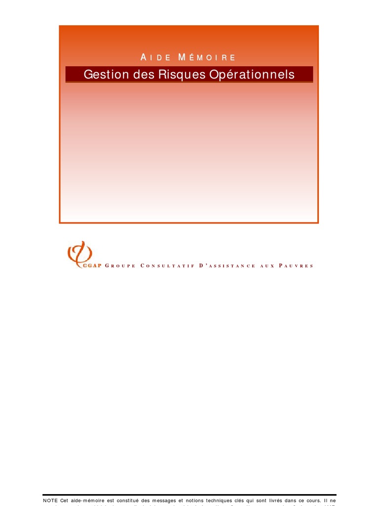 4 Gestion Des Risques Operationnels | PDF