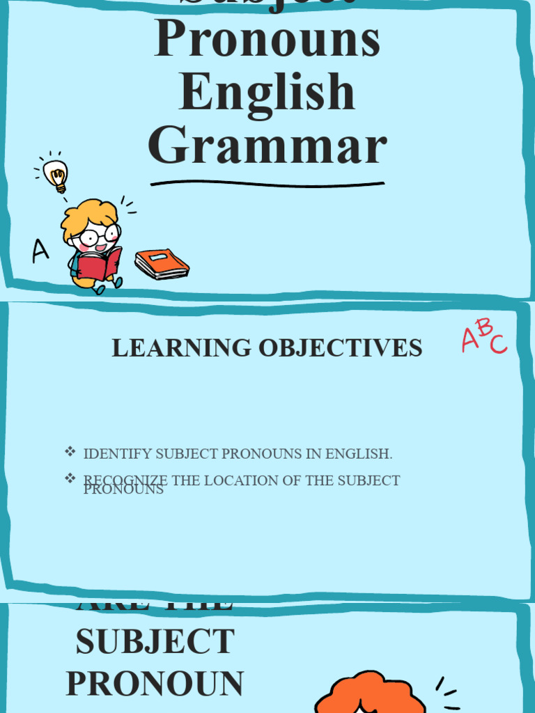 Subjects Pronouns Fun Activities Games 140549 | PDF