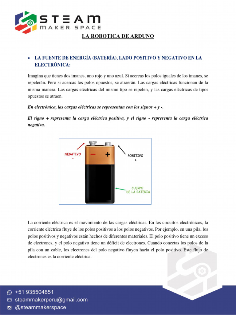 Parte 1 - La Robotica y Arduino | PDF | Corriente eléctrica | Diodo ...
