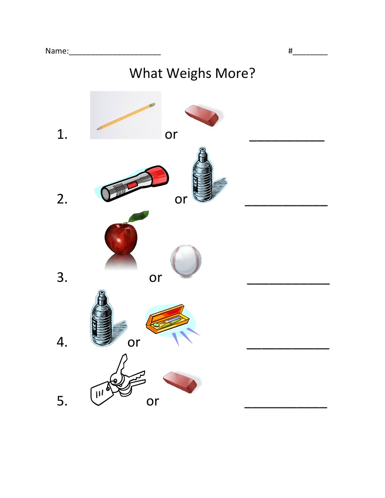Weight Comparison Worksheet | PDF | Business | Self-Improvement