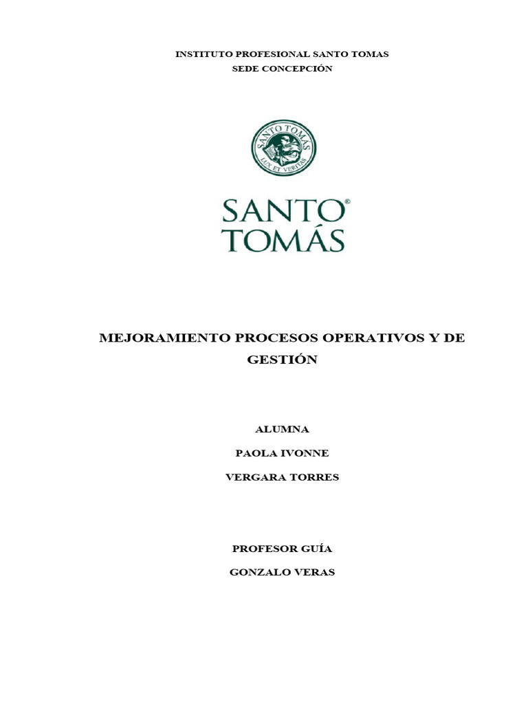 Instituto Profesional Santo Tomas (Proyecto de Titulo) | PDF | Análisis ...