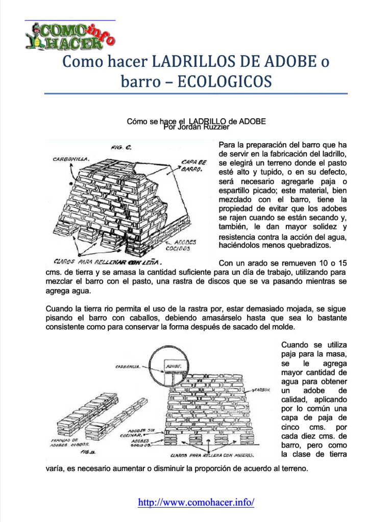 Cómo hacer ladrillos | PDF | Ladrillo | Barro