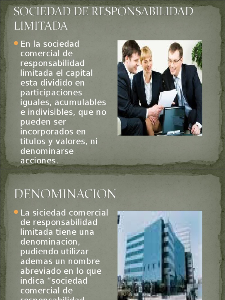 Características y funcionamiento de las sociedades comerciales de responsabilidad limitada en ...