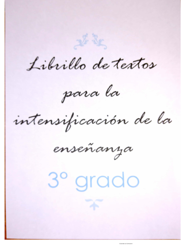 Librillo de Textos para La Intensificacion 3 Ero | PDF