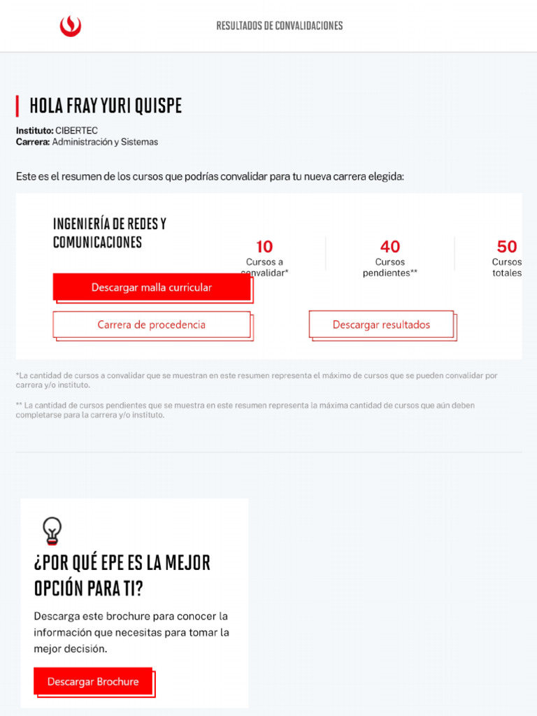 Resultados Convalidacion | PDF