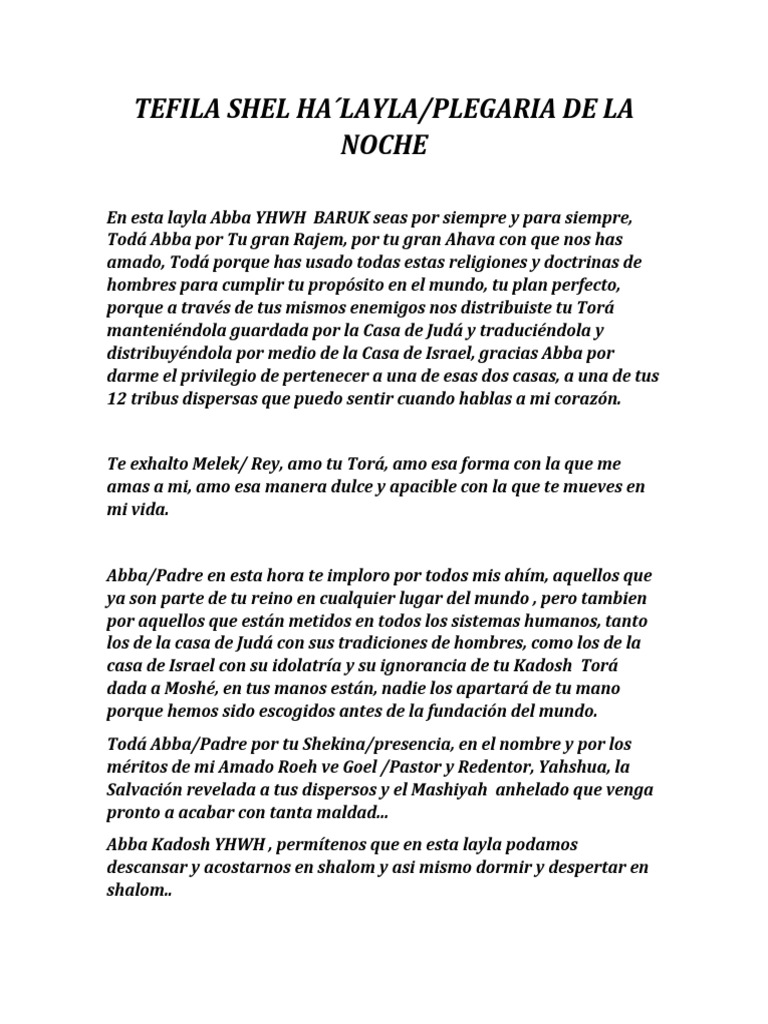 ORACION TEFILA | PDF