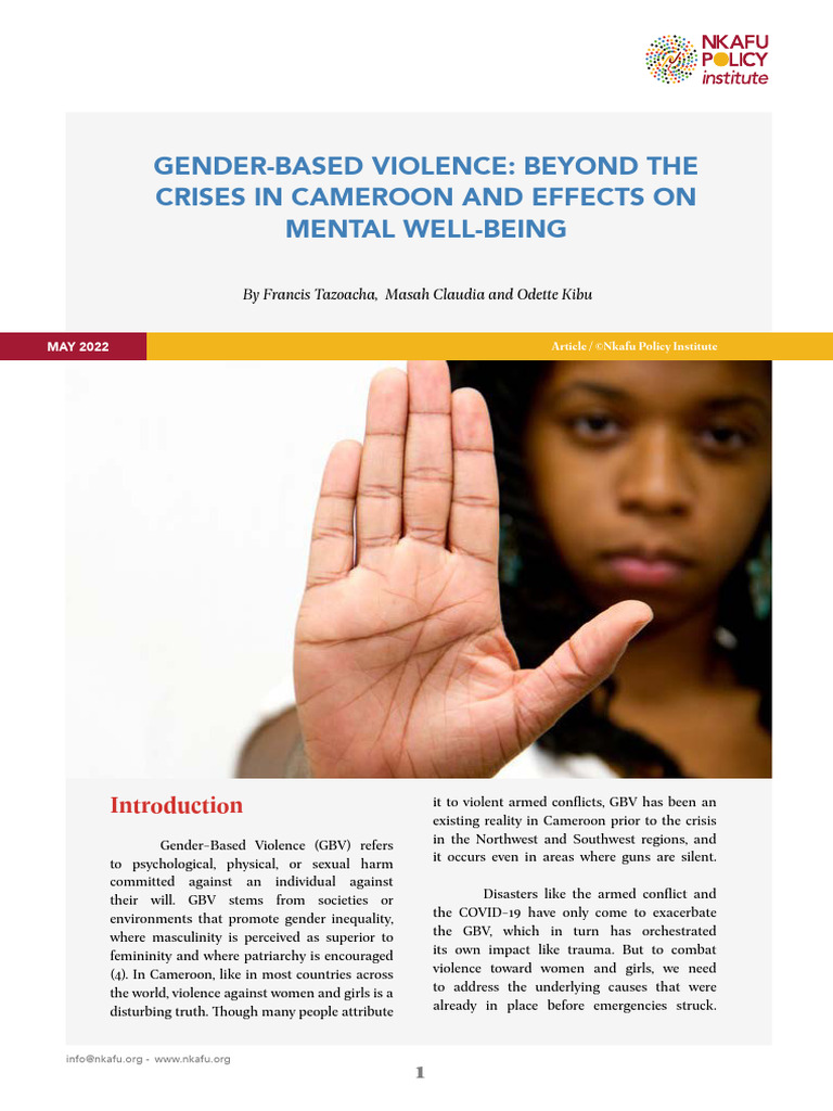 Gender-Based Violence Beyond The Crises in Cameroon and Effects On ...