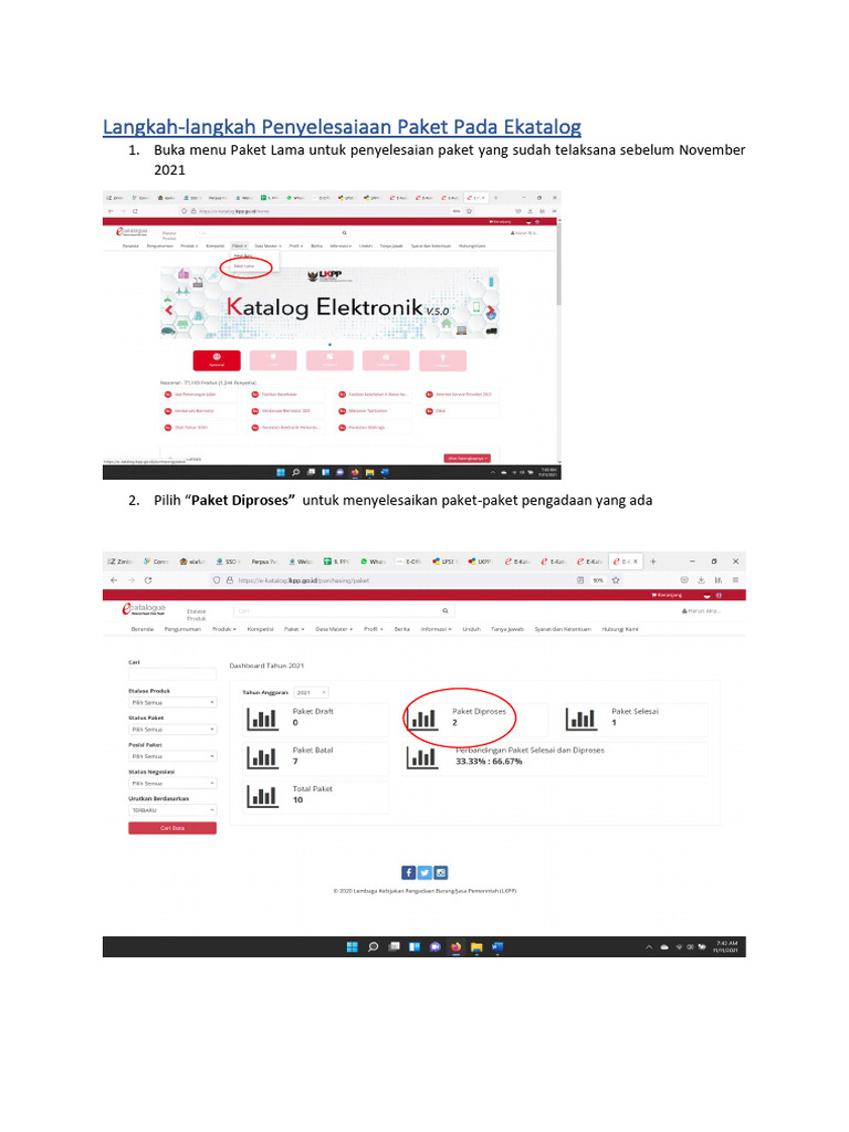 Panduan Lengkap Penyelesaian Paket Ekatalog | PDF