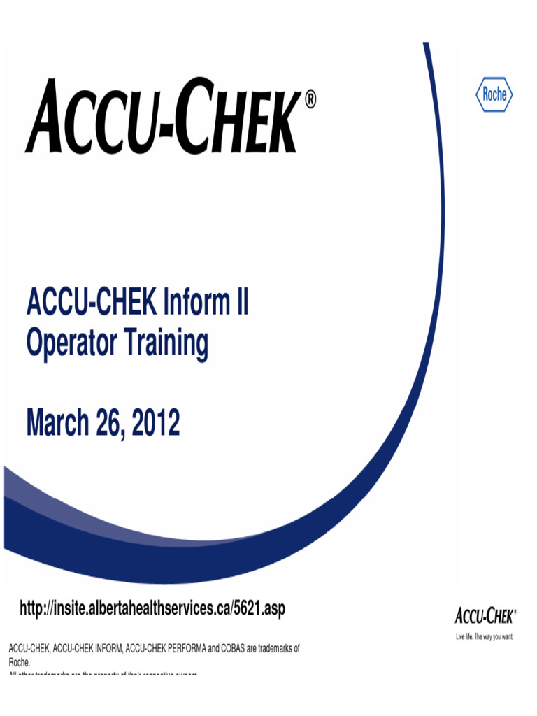 Accu-Chek Inform II Operator Training Guide | PDF | Image Scanner | Barcode
