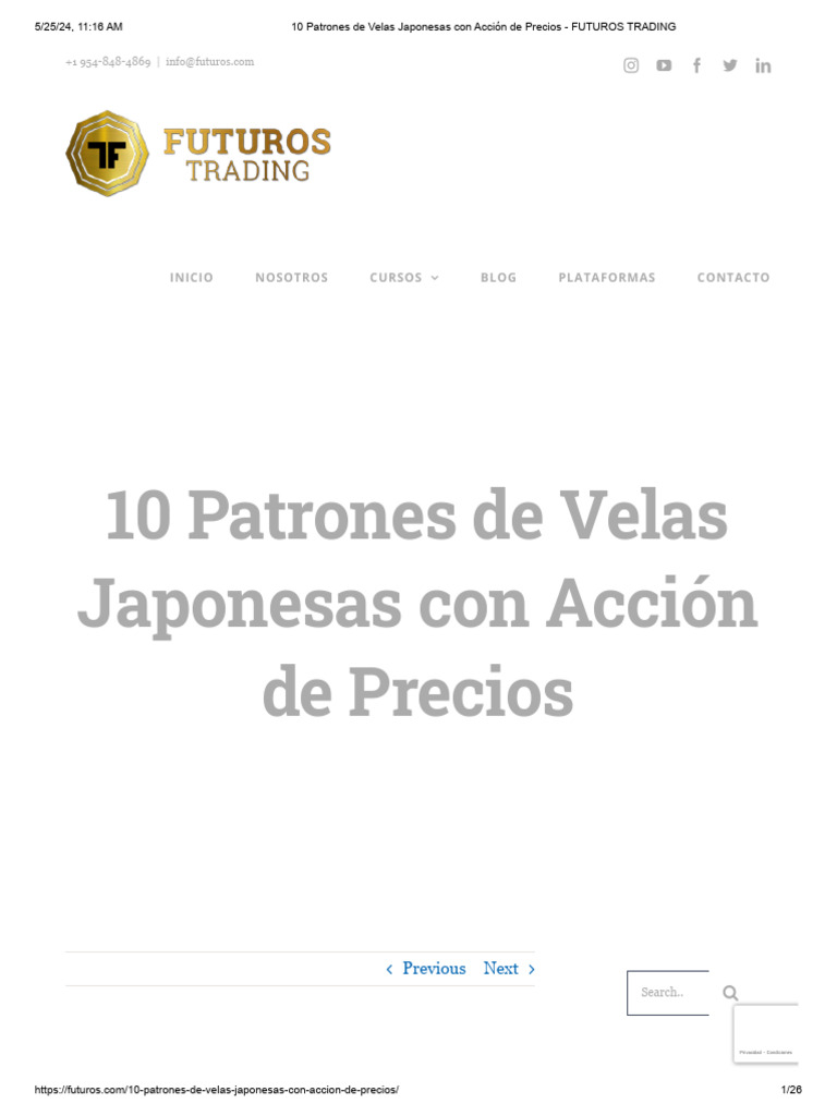10 Patrones de Velas Japonesas Con Acción de Precios - FUTUROS TRADING ...