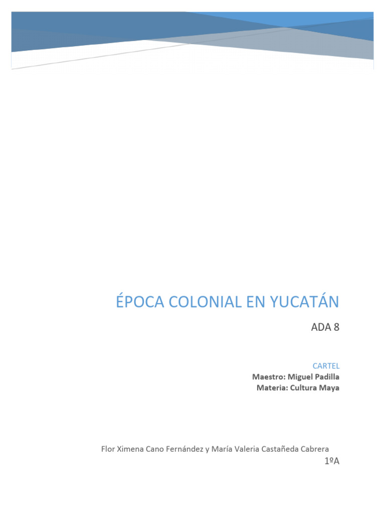 ADA 8 - Cartel - Cultura Maya | PDF