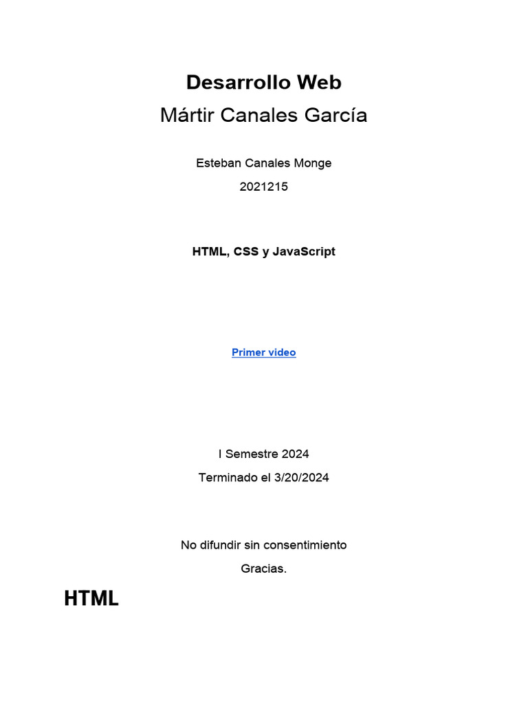 Resumen HTML Todos Los Componentes de Una Pagina Web | PDF | HTML ...
