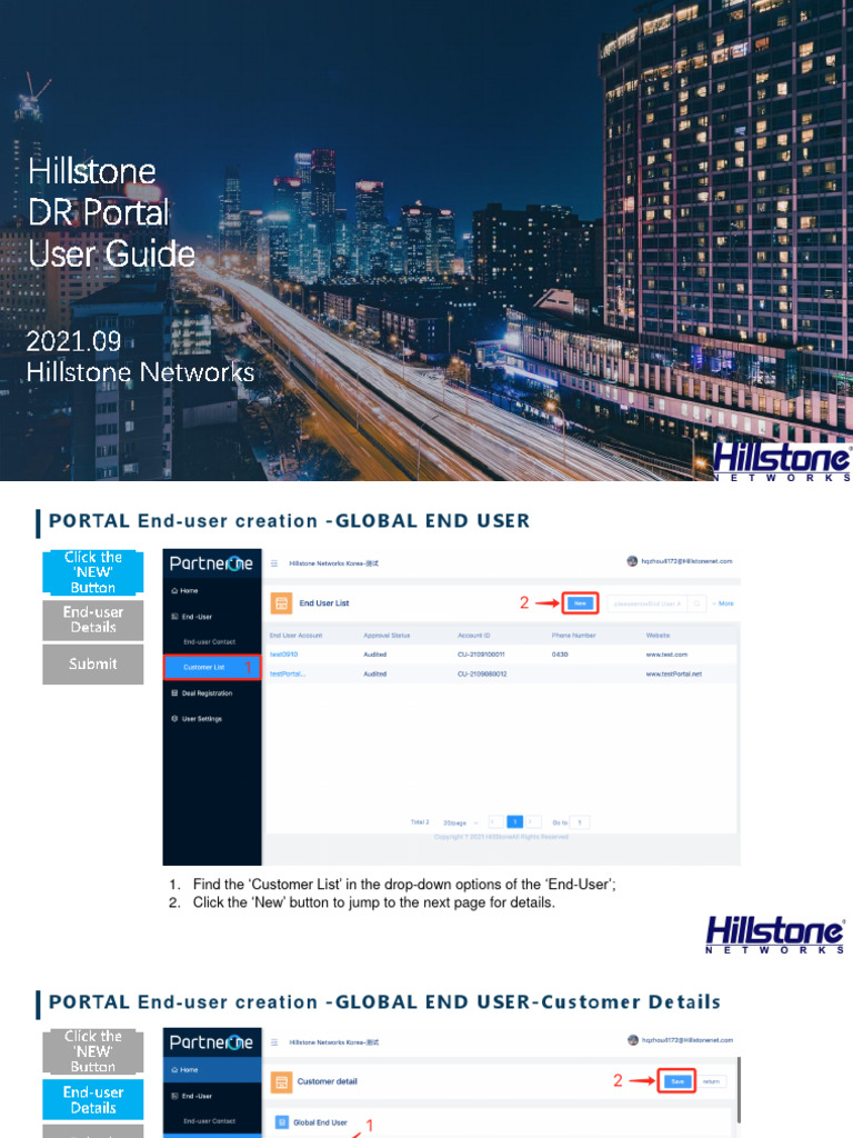Hillstone DR Portal User Guide | PDF | Software | Computing Hillstone DR Portal User Guide | PDF | Software | Computing
