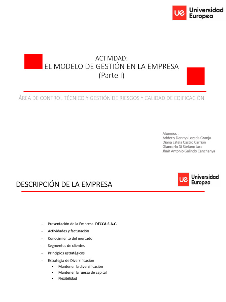 Modulo 2B - Tarea 3 Modelo de Gestion de Empresa Parte 1 - Grupal | PDF ...