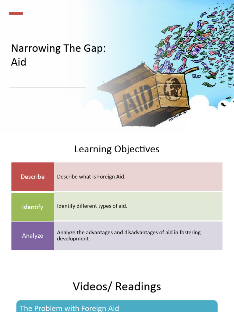 12 - Narrowing The Gap - Role of Foreign Aid in Development - 21 | PDF ...