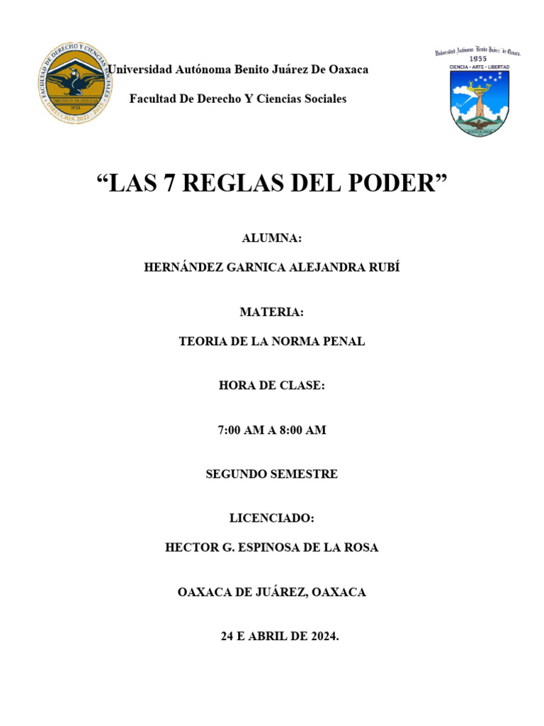 Las 7 Reglas del Poder en la Sociedad | PDF | Sociedad