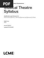 Musical Theatre For Actors Syllabus 2024 | PDF | Narrative