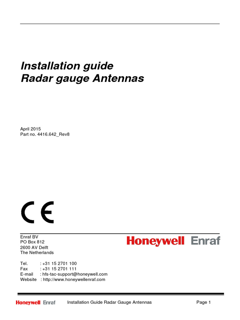 PMT Hps Enraf Flexline Radar 990 Antennas Installation Guide | PDF ...
