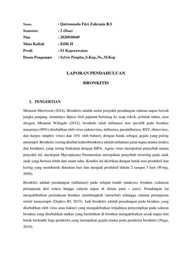 LP Dan Askep Bronkitis | PDF | Sains & Matematika