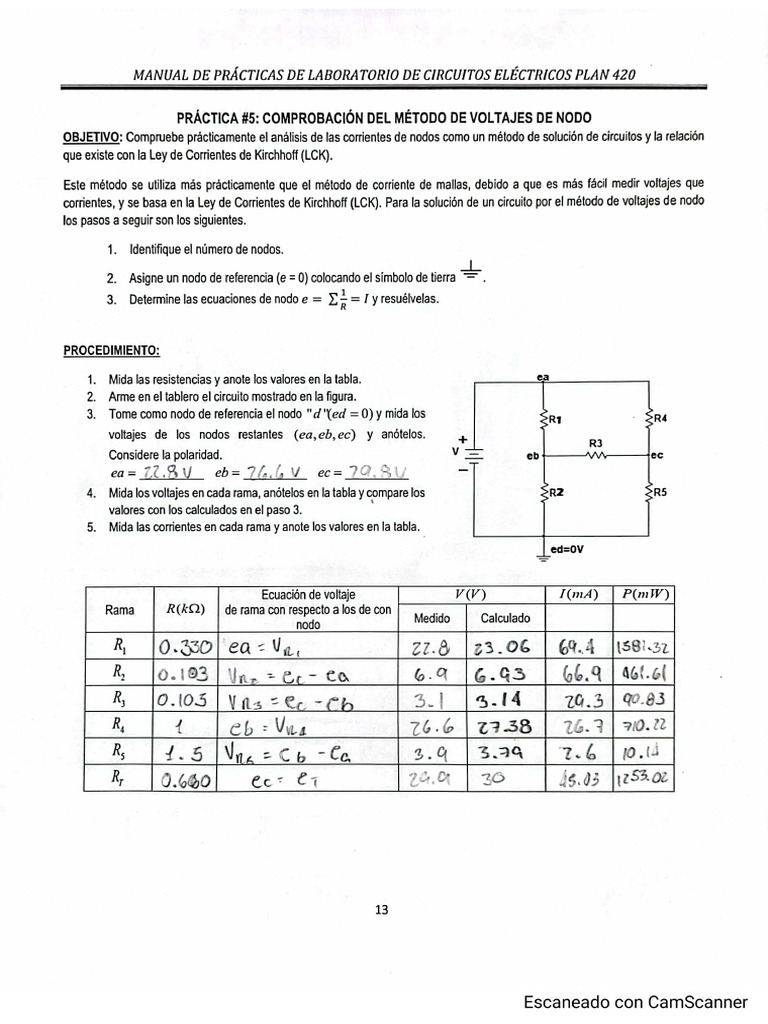 Practica 5 Circuitos Electricos LB | PDF
